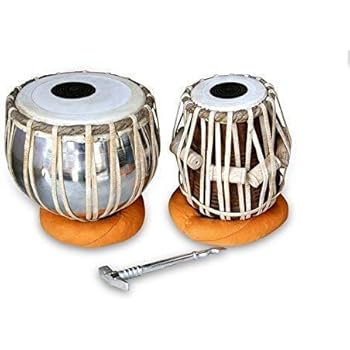 Steel Tabla Jodi Set With Cover, Hammer, Gaddi Professional Set: Amazon ...