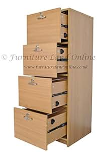 Filing Cabinet Individual Locking 4 Drawers H:136 cm W:50 cm D:45 cm ...
