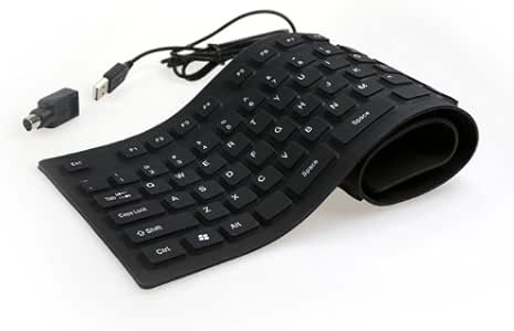 USB FLEXIBLE WATERPROOF SILICON RUBBER KEYBOARD for PC: Amazon.co.uk ...
