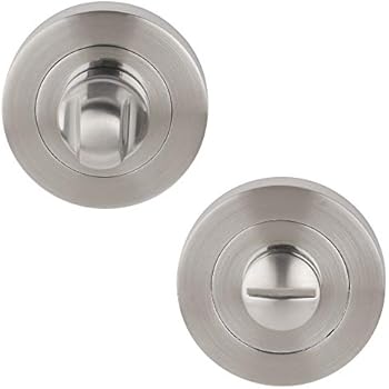 Polished s/s Bathroom Door Thumb Turn Lock deadbolt: Amazon.co.uk: DIY ...