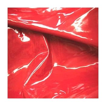 Red Glossy PVC Fabric - per metre: Amazon.co.uk: Kitchen & Home