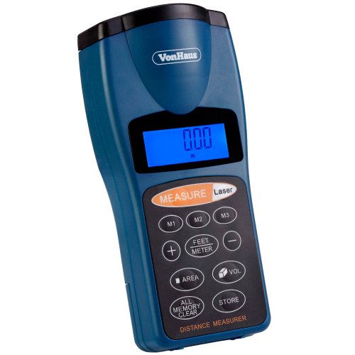 Buy VonHaus Ultrasonic Distance Meter / Measurer with Laser Guide ...
