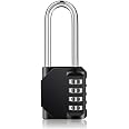 Number Lock Long Neck Combination Lock 4 Digit Cable Lock for Door ...