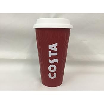 Costa Ceramic Travel Mug With Silicone Lid On The Go Cup 400ml by Costa ...