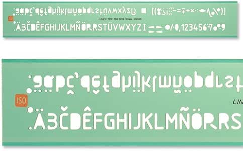Linex Technical Lettering Stencil ISO 3098/1B DIN6776/1B Compliant H ...