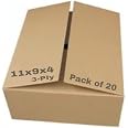 Porpoise 3-Ply 11x9x4 inch 20 piece Corrugated Box Cardboard Packing ...