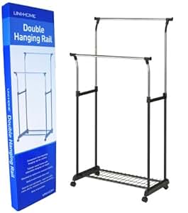 STURDY DOUBLE CLOTHES RAIL - EXTRA WARDROBE SPACE: Amazon.co.uk: DIY ...