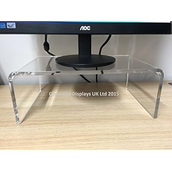 Perspex Clear Acrylic Computer Monitor Stand/Elevator - 8mm Thick ...
