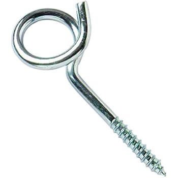 Steel Pigtail Screw in Swing Hook - Hanging Loop Spiral Hanger: Amazon ...