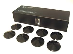 Set of 8 AudioSerenity Satin Black Hi-Fi Spike Shoes: Amazon.co.uk ...