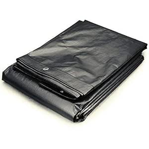 Khedut Helpline Black HDPE Heavy Duty Plastic Tarpaulin Talpatri Double ...
