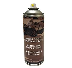 Kings Army Green Brown Ral 8000 Industrial Military Matt Spray Paint ...