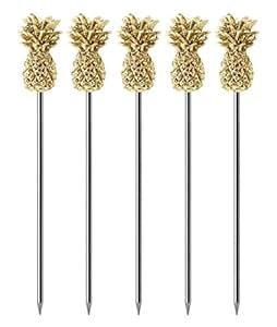 Cocktail Picks Martini Picks Stainless Steel Reusable with Pineapple ...