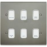 Stainless Steel Customised Kitchen Grid Switch Panel with White ...