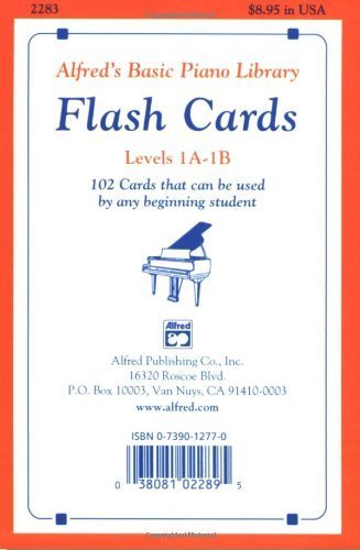 Buy Alfred's Basic Piano Course Flash Cards: Levels 1a & 1b, Flash ...