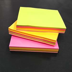 STICK NOTE PAD Fluorescent Sticky Notes, 3X3-inch, 300 Sheets ...