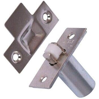 Adjustable Roller Bolt Door Catch Nickel Plated Finish: Amazon.co.uk ...