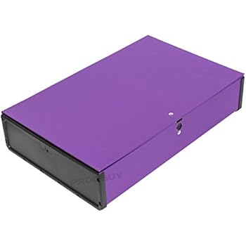 2 x Purple A4/Foolscap Lock Spring Box Files 70mm Document Paper ...
