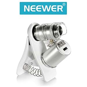 Neewer 60x Zoom LED Clip-On Microscope Magnifier Micro: Amazon.co.uk ...