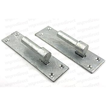 Gatemate Wrought Iron Gate Hinges Fixing Kit Galvanised And Powder ...