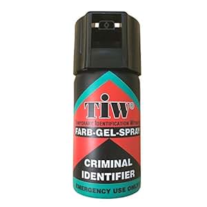 Safehaus SHS001 TIW Farb Criminal Identifier Self Defence Spray, Black ...