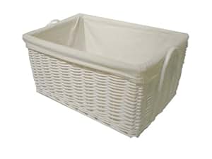 White Wicker (Willow) Storage Basket - Extra Large: Amazon.co.uk ...