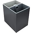 DOLPHY 14 Ltr Black Square Shape Room Dustbin with Two Container for ...