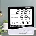 LABART 288-CTH THERMO-HYGROMETER Digital Hygro Thermometer with Clock ...