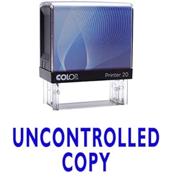 Printtoo UNCONTROLLED COPY Self Inking Rubber Stamp Office Stationary ...