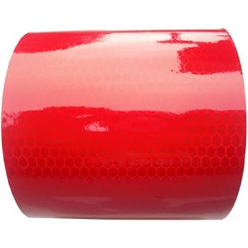 New High Intensity Reflective Tape Vinyl 100mm X 3M Roll - Red: Amazon ...