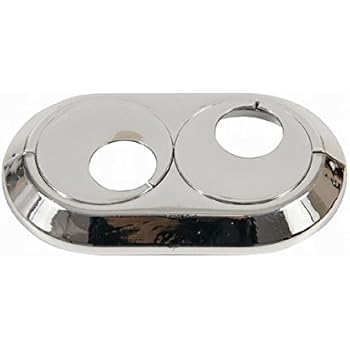 Double 15mm PVC Chrome Radiator Pipe Cover Collar Rose rotatable ...