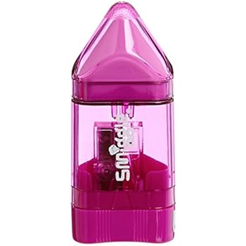 Smiggle 2-in-1 Pencil Sharpener & Eraser - Purple Sparkle: Amazon.co.uk ...