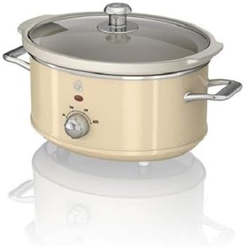 Swan SF17021CN 3.5 Litre Retro Slow Cooker with Removable Ceramic Pot ...