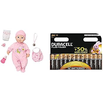 Zapf Creation Baby Annabell Doll with Duracell Plus Power Type AA ...