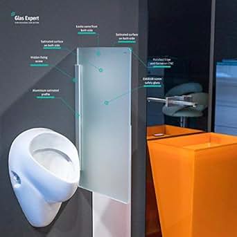 Glass Urinal Partition 450 mm x 800 mm Urinal Glass Wall Glass Urinal ...