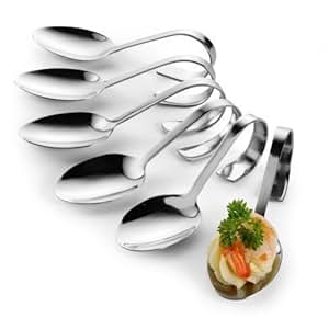 6 First Course Serving Spoons - Appetizer / Canape Dish Spoon, amuse ...