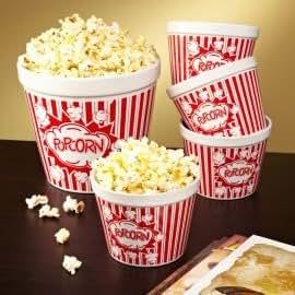 Movie Night Ceramic Popcorn Bowls, Set of 5: Amazon.co.uk: Kitchen & Home