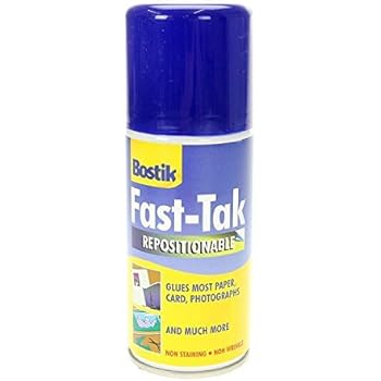 Bostik Blu-Tack Fast Tak Adhesive Spray Can Repositionable 150ml Ref ...