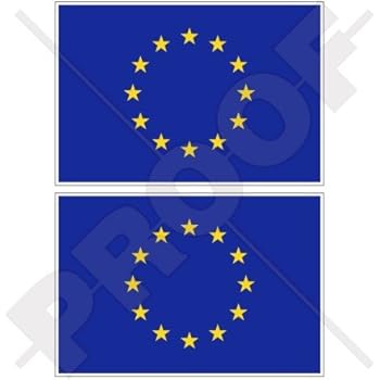 EUROPE European Union Flag EU 4" (100mm) Vinyl Bumper Stickers, Decals ...