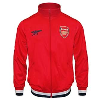 Arsenal FC Official Football Gift Boys Retro Track Top Jacket: Amazon ...