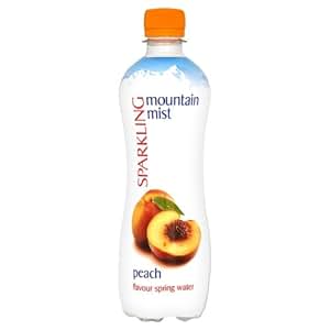Mountain Mist Sparkling Peach Flavour Spring Water 500ml (Pack of 12 x ...
