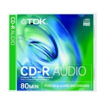 TDK CD-R MUSIC CD-R - 80 minute Blank Music CD includes Plastic Jewel CD case (Compact Disc ...