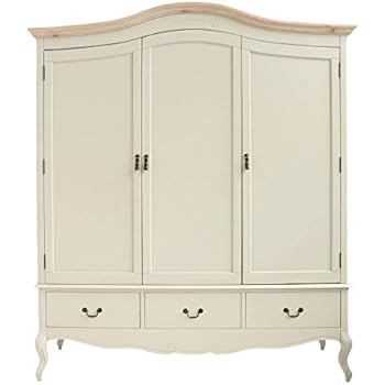 Juliette Shabby Chic Antique White Double Wardrobe. Stunning spacious ...
