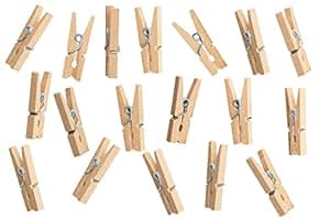 Greenco Laundry Clips - Wooden Clips - Wood Clothespins with Spring ...