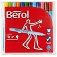 Brand New. Berol Colour Fine Pen with Washable Ink 0.6mm Line Assorted ...