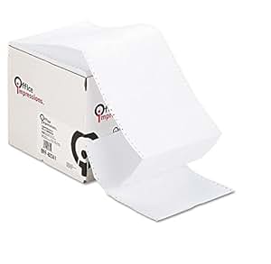 Dot Matrix Printer Paper Pin Fed Continuous Printout, 9 1/2 Inch x 11 ...