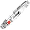 Taking Apixaban Medical ID Alert Bracelet. : Amazon.co.uk: Fashion