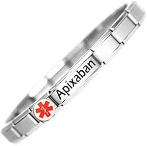Taking Apixaban Medical ID Alert Bracelet. : Amazon.co.uk: Jewellery
