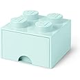 LEGO Brick with 4 Knobs and 1 Drawer Aqua - Storage Box for LEGO Toys ...