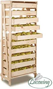 Primrose 10 Drawer Space Saving Wooden Apple Storage Rack H156cm x ...